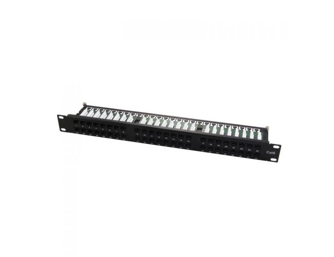 Panel patch para armario Rack 19" 1U CAT. 6 UTP 48 puertos HD RJ45 WP ...